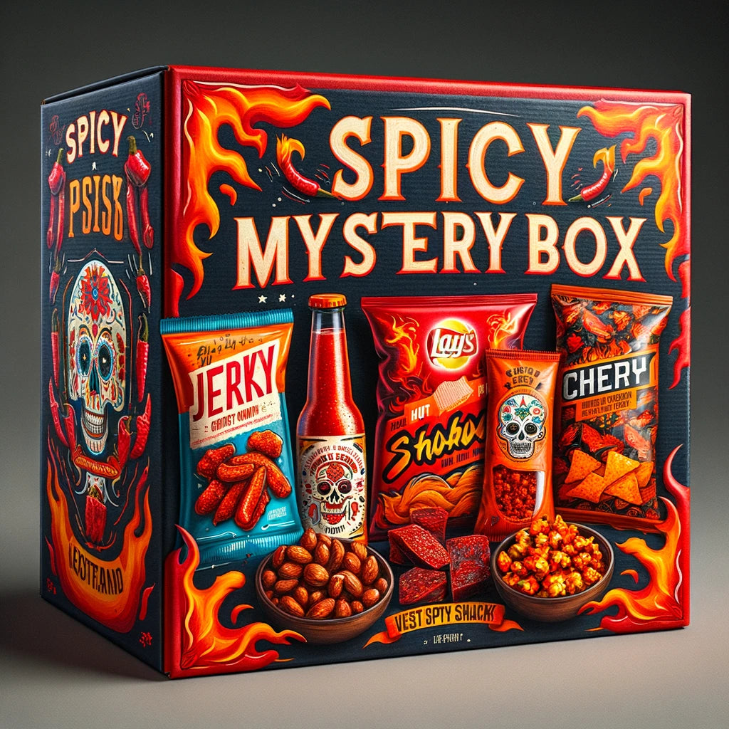 Exotic Snacks Spicy Mystery Box 5 Burning Snacks with 1 Drink